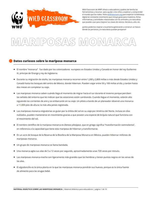 Monarch Toolkit Spanish | Educators Toolkits | WWF