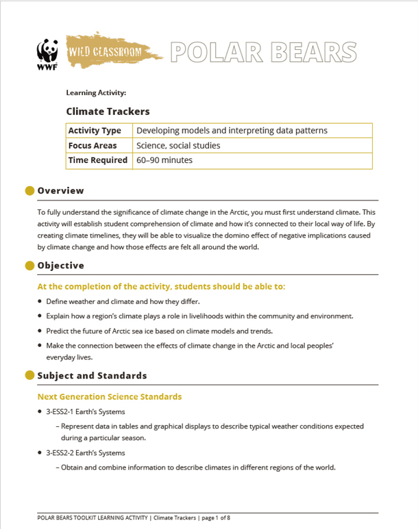 Polar Bear Toolkit | Educators Toolkits | WWF