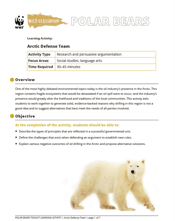 Polar Bear Toolkit | Educators Toolkits | WWF